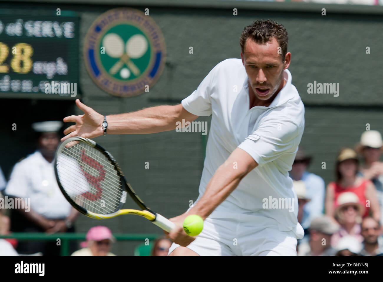 June 23 2010. Andy Roddick vs Michael Llodra . Wimbledon international ...