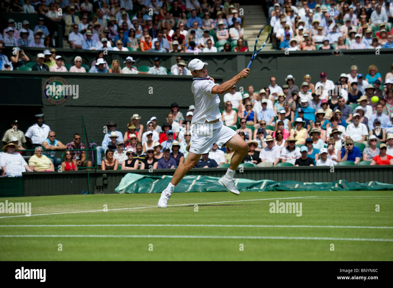 June 23 2010. Andy Roddick vs Michael Llodra . Wimbledon international ...