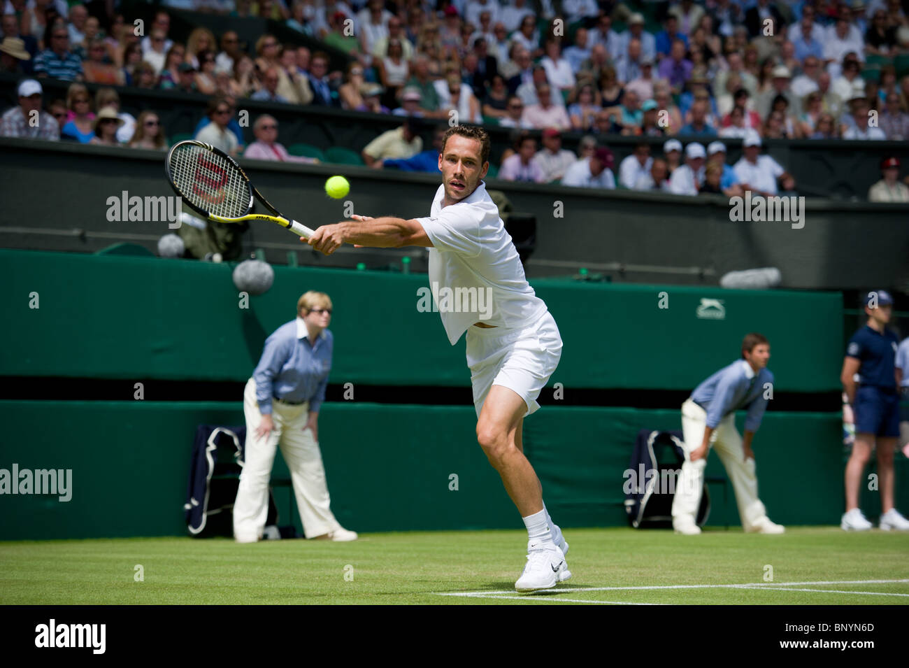June 23 2010. Andy Roddick vs Michael Llodra . Wimbledon international ...