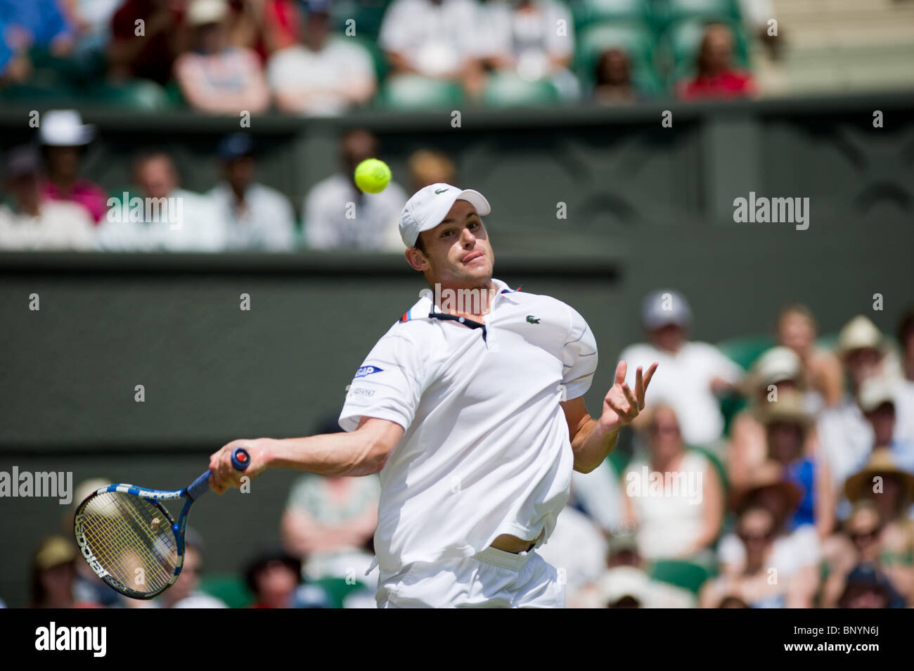 June 23 2010. Andy Roddick vs Michael Llodra . Wimbledon international ...