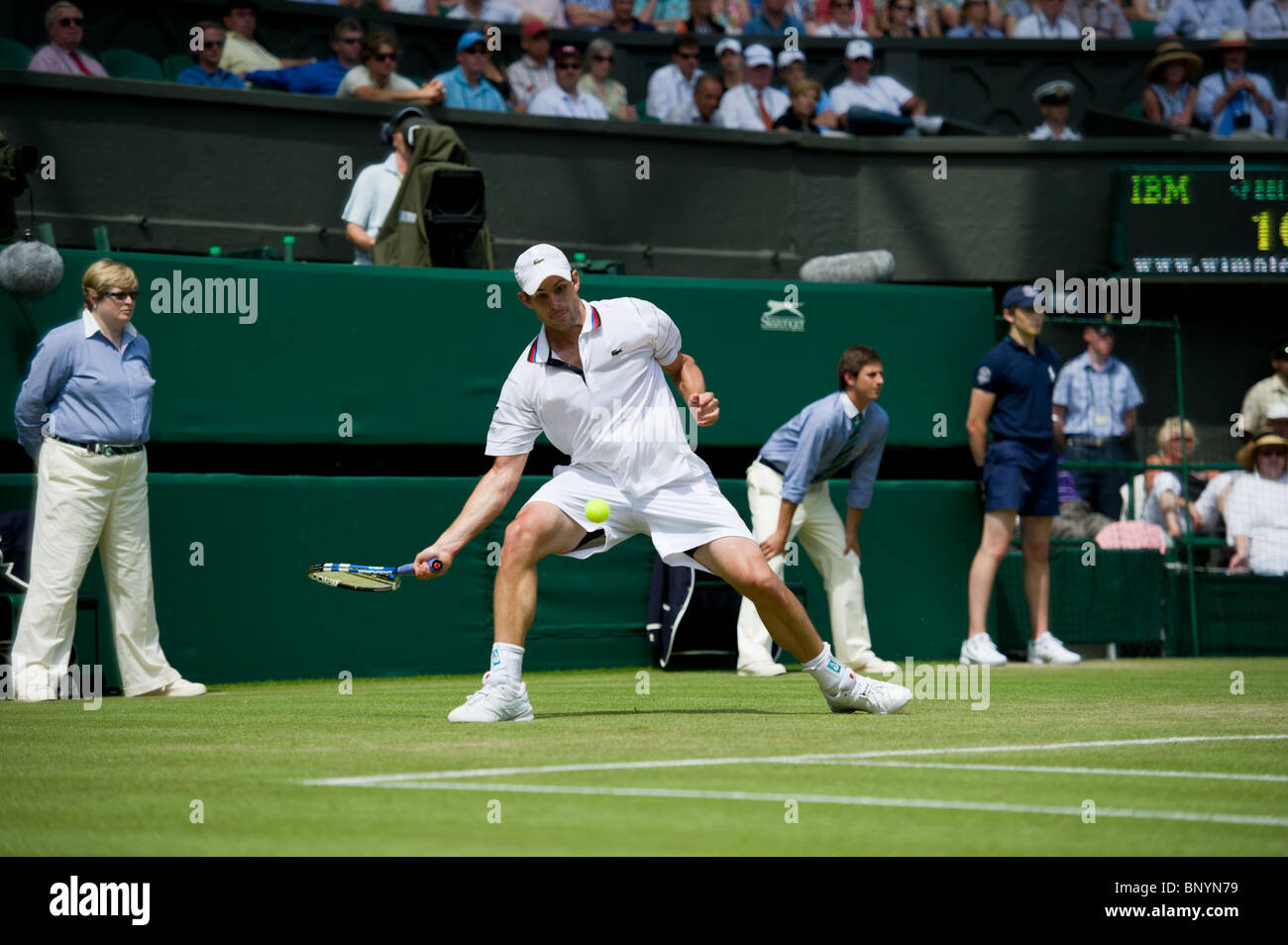 June 23 2010. Andy Roddick vs Michael Llodra . Wimbledon international ...