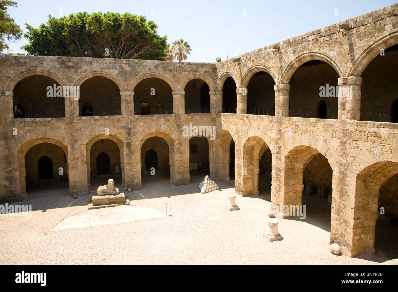 Courtyard Archaeological museum, Rhodes, Greece Stock Photo - Alamy
