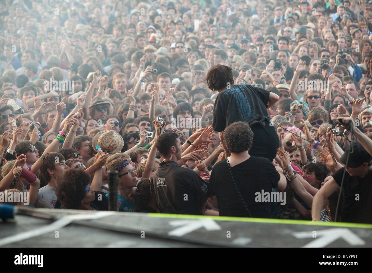 Crystal Castles performing at the Latitude festival,2010,Henham Park ...