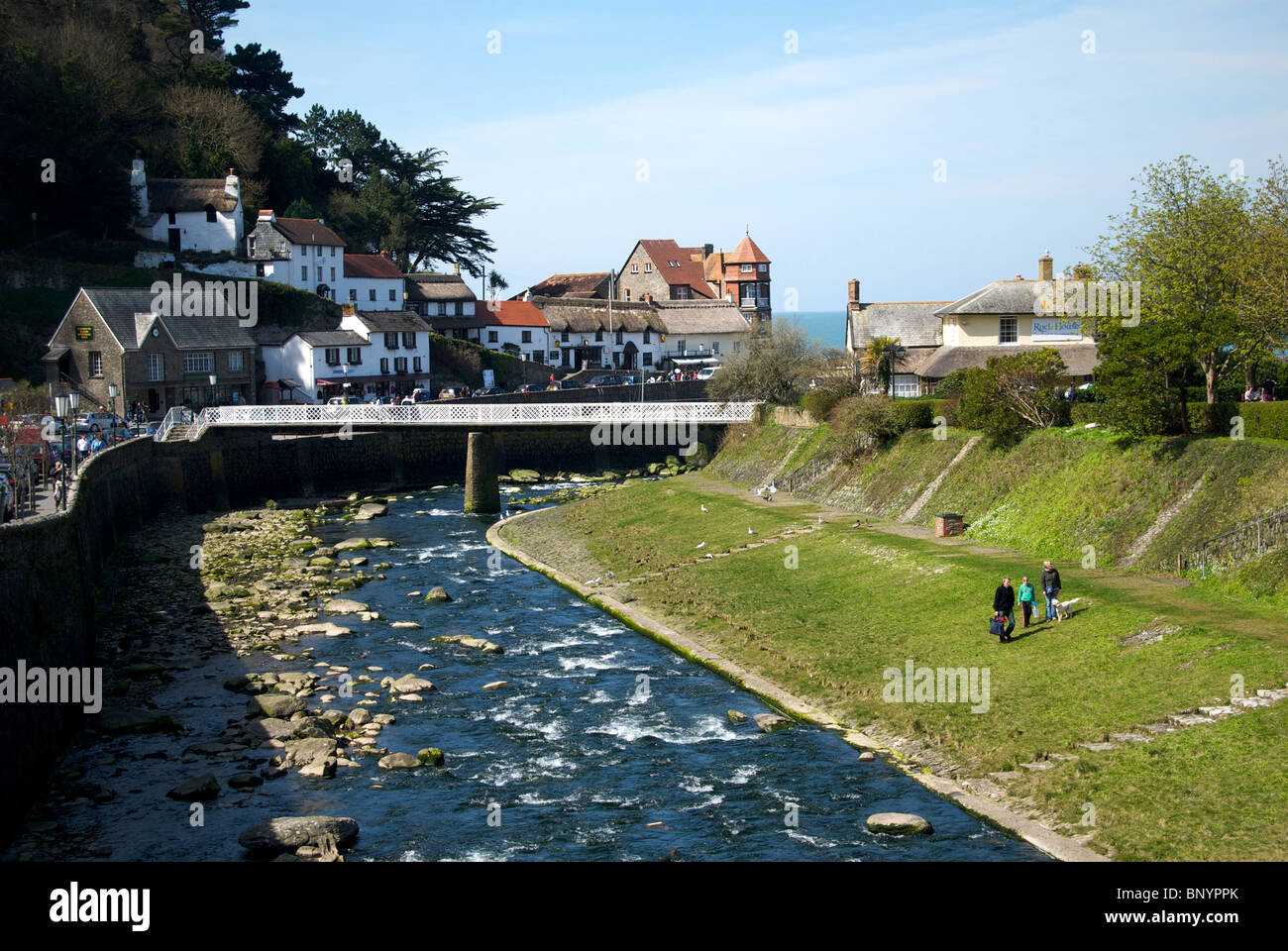 Lynmouth Devon UK Harbor Harbour Quay River Lyn Stock Photo - Alamy