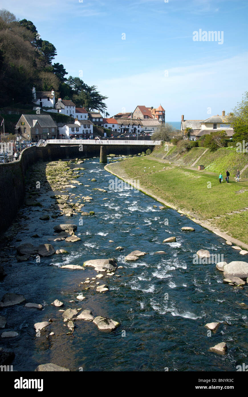 Lynmouth Devon UK Harbor Harbour Quay River Lyn Stock Photo - Alamy