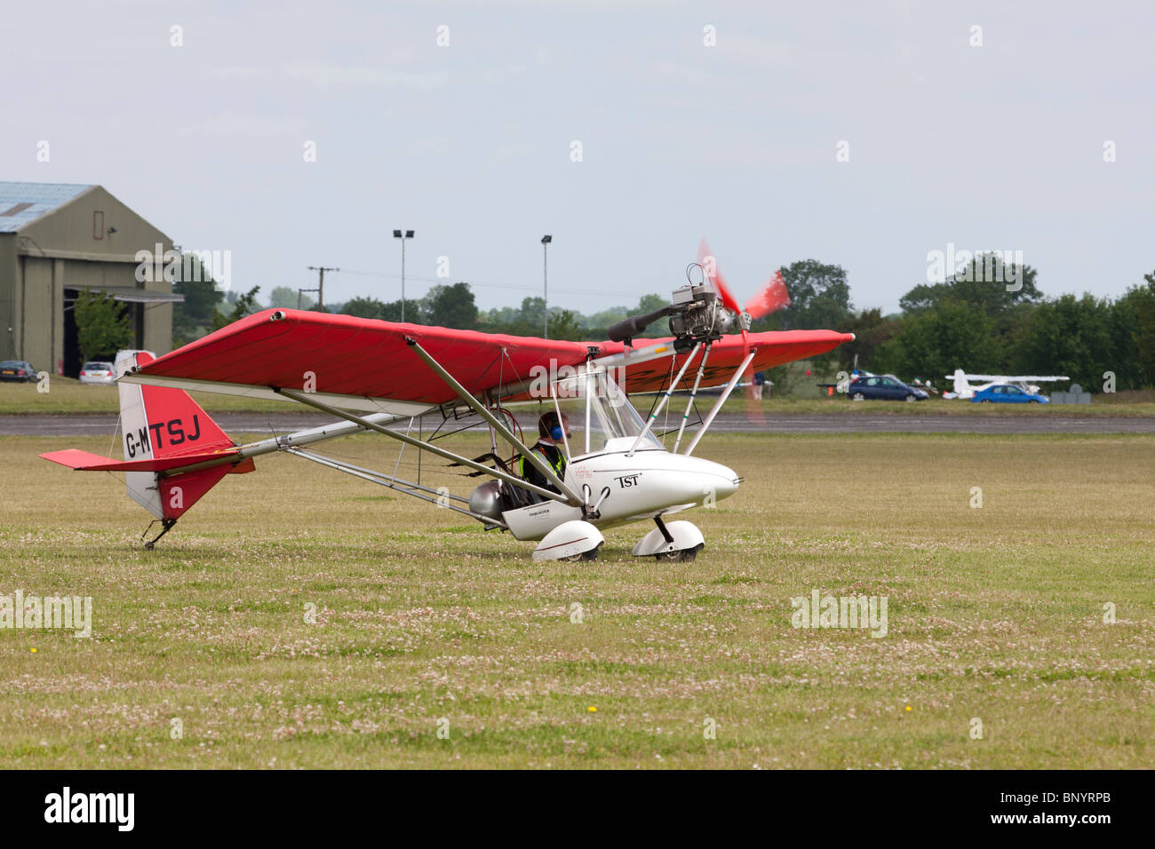 Thruster TST Mk1 G-MTSJ microlight aircraft taxiing at Wickenby ...