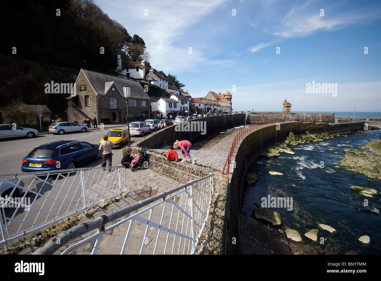 Lynmouth Devon UK Harbor Harbour Quay River Lyn Stock Photo - Alamy