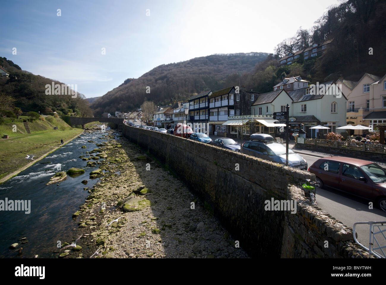 Lynmouth Devon UK Harbor Harbour Quay River Lyn Stock Photo - Alamy