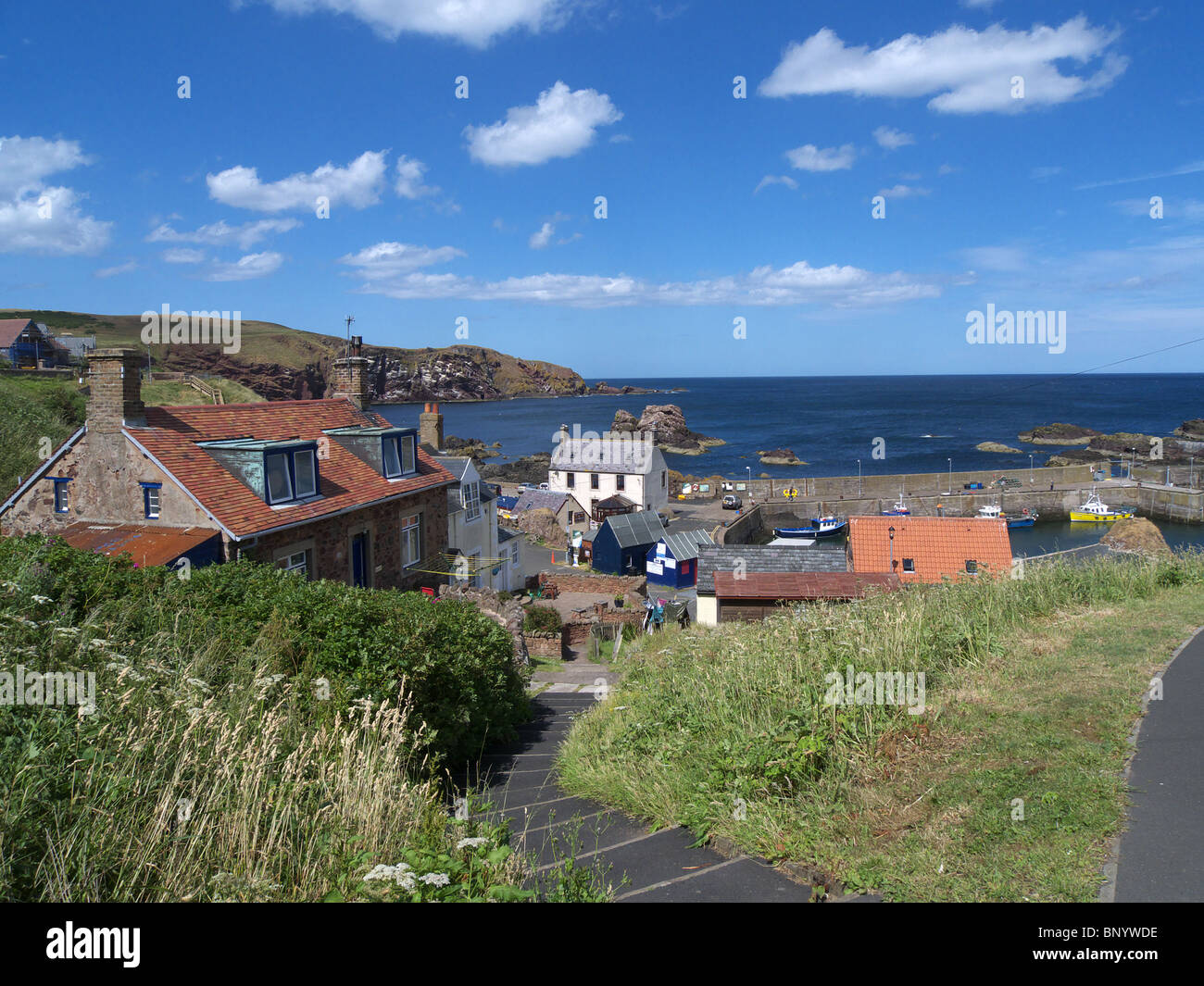 St Abbs Fishing Village, Berwickshire, Borders, Scotland Stock Photo ...