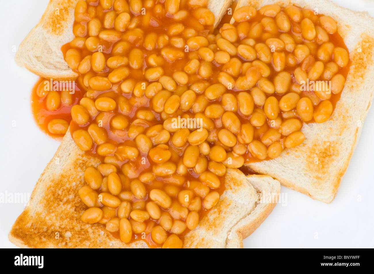 Plate Of Beans On Toast Stock Photo - Alamy