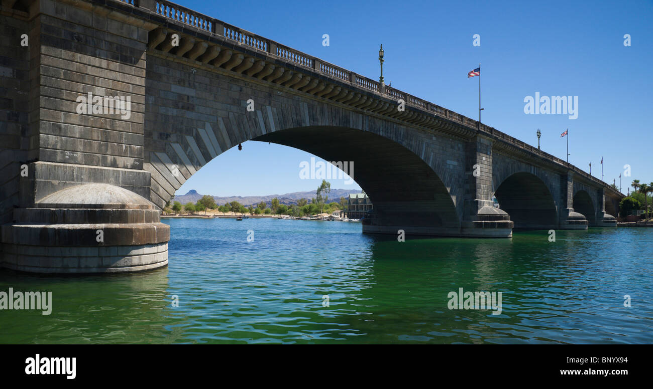 Lake Havasu City Arizona - London Bridge area. London Bridge seen from ...
