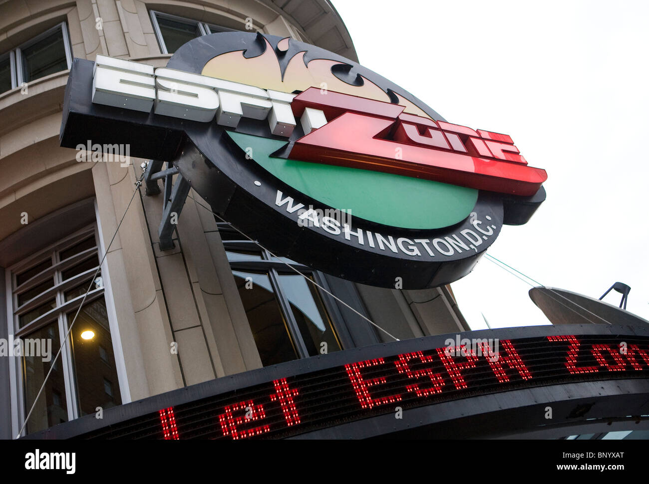 The now closed Washington, D.C. ESPN Zone Stock Photo - Alamy