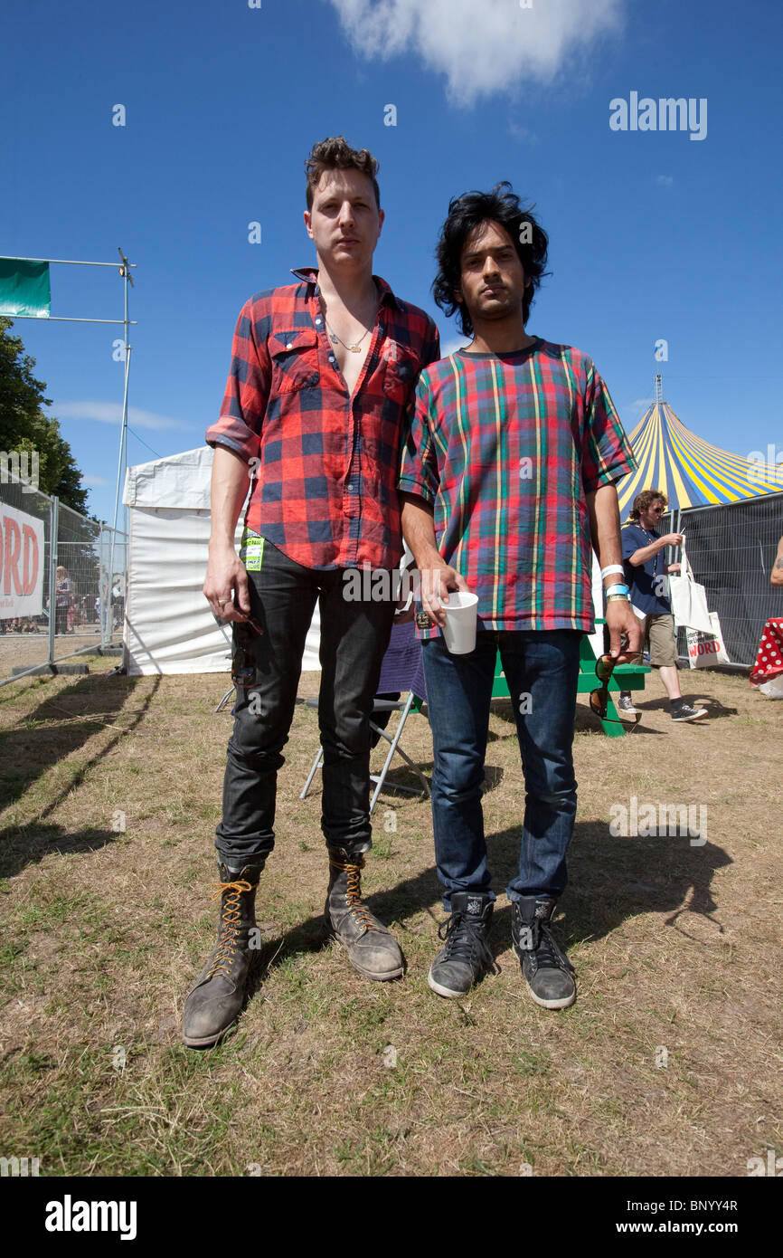 Ira Wolf Tuton & Anand Wilder from Yeasayer, backstage at the Latitude ...