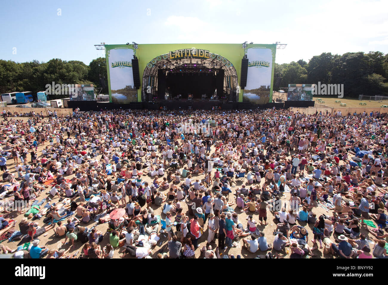 Main stage at the Latitude festival,2010,Henham Park, Suffolk, England ...