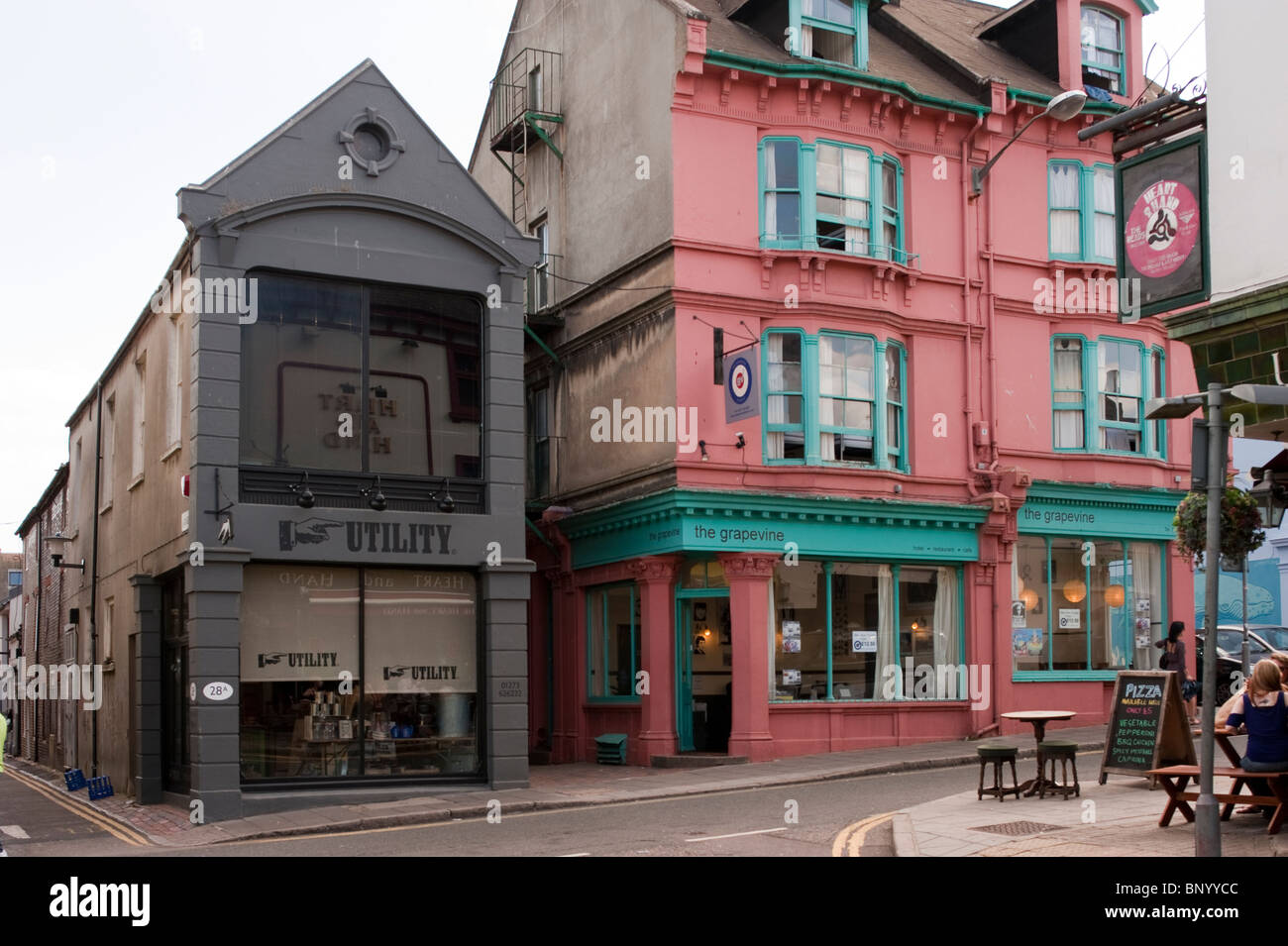 Shops, North Road, Brighton, East Sussex Stock Photo - Alamy
