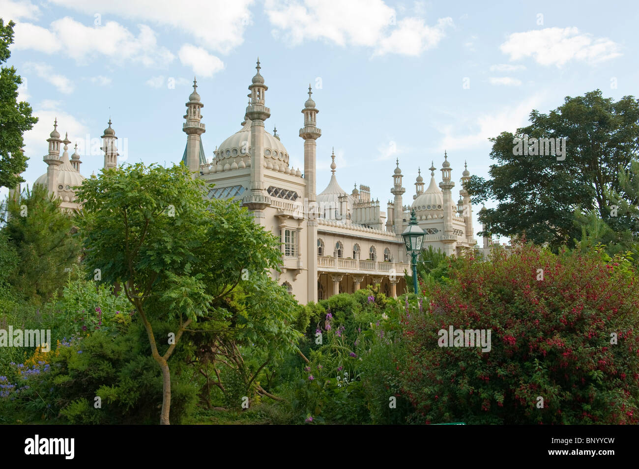 Royal Pavilion and gardens, Brighton. Built for the Prince Regent ...