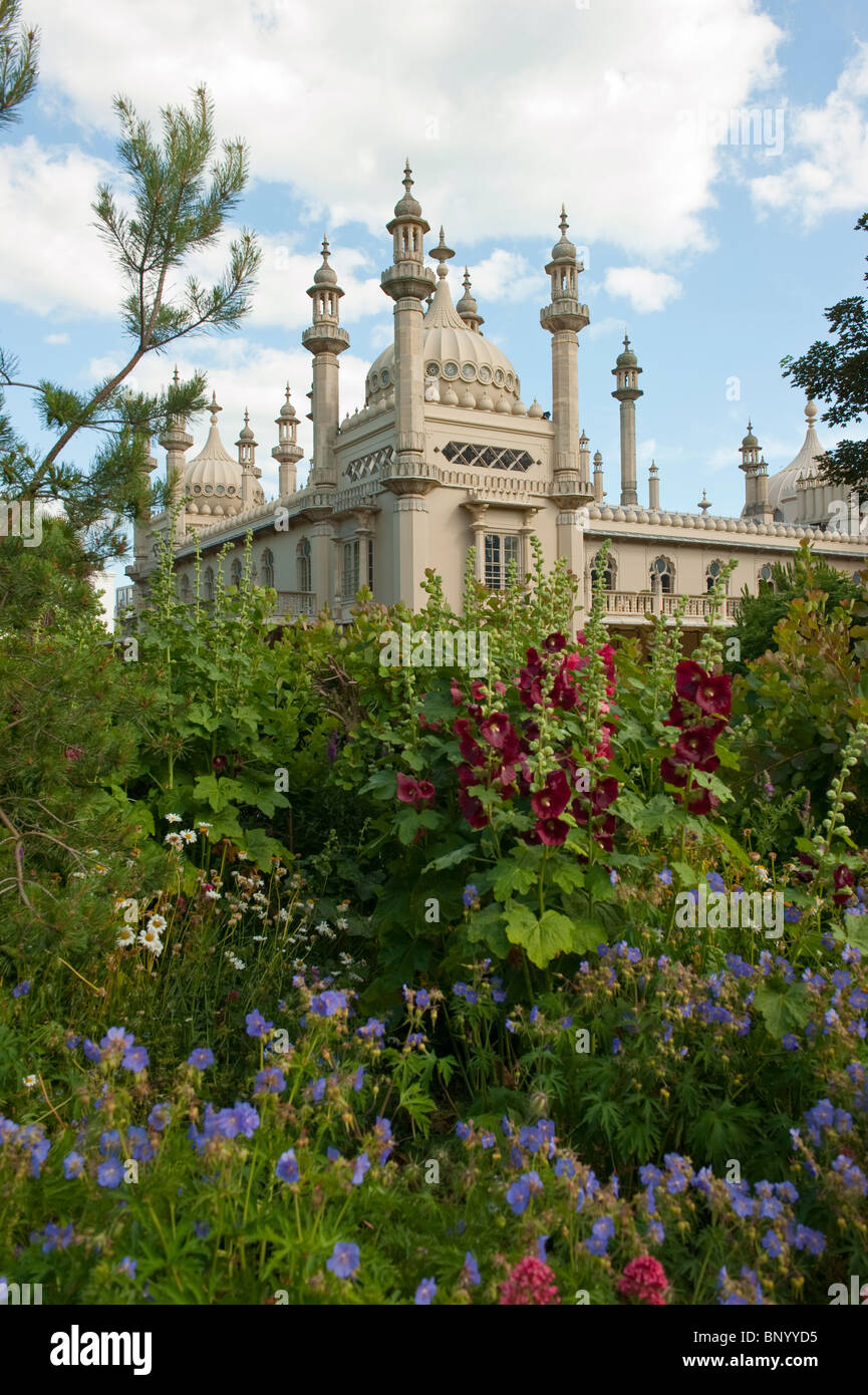 Royal Pavilion and gardens, Brighton. Built for the Prince Regent ...