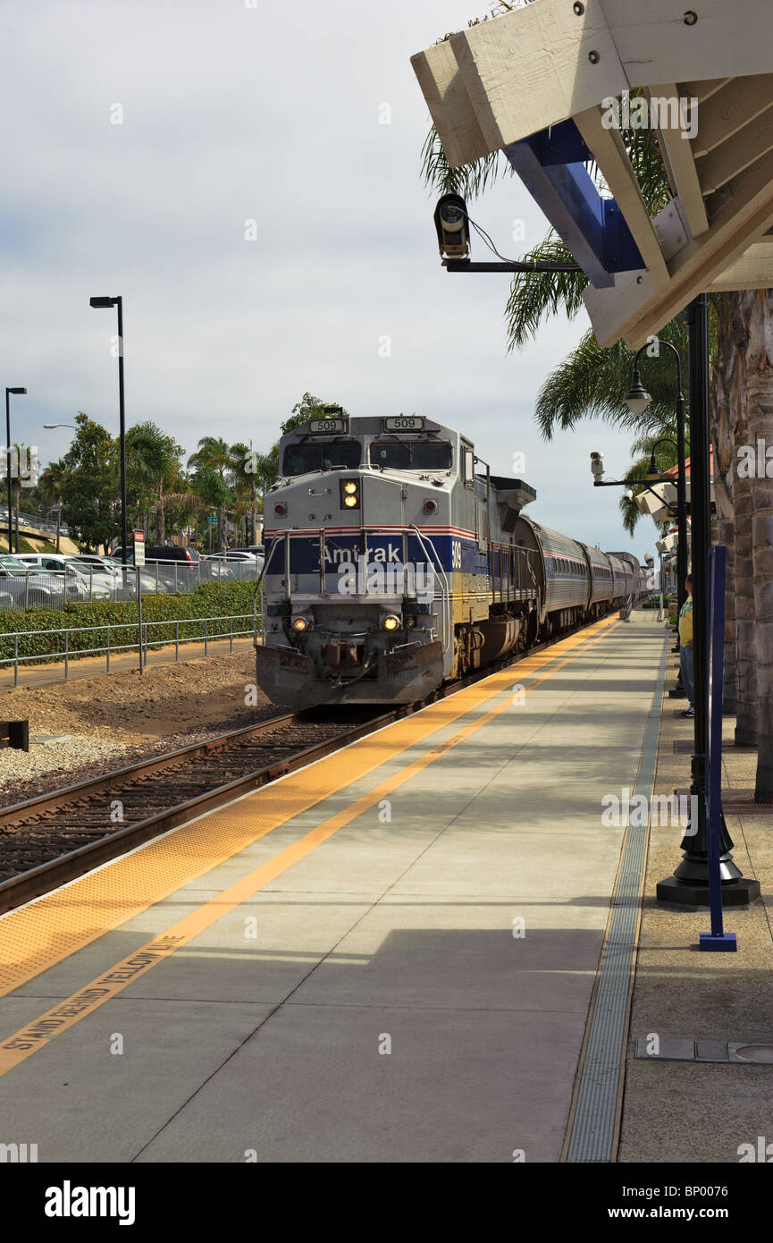 Encinitas, California, commuter train station Stock Photo - Alamy