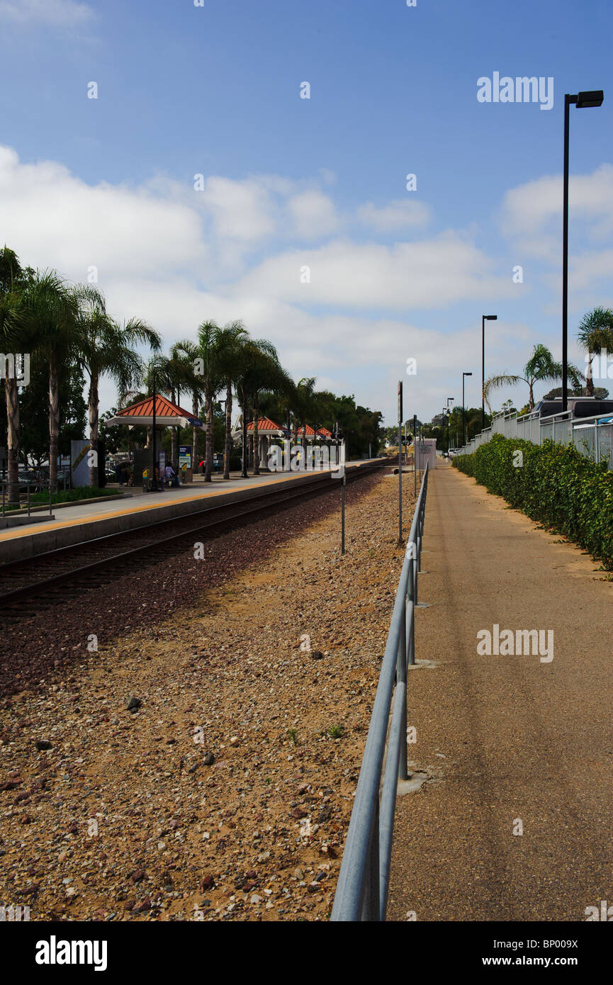 Encinitas, California, commuter train station Stock Photo - Alamy