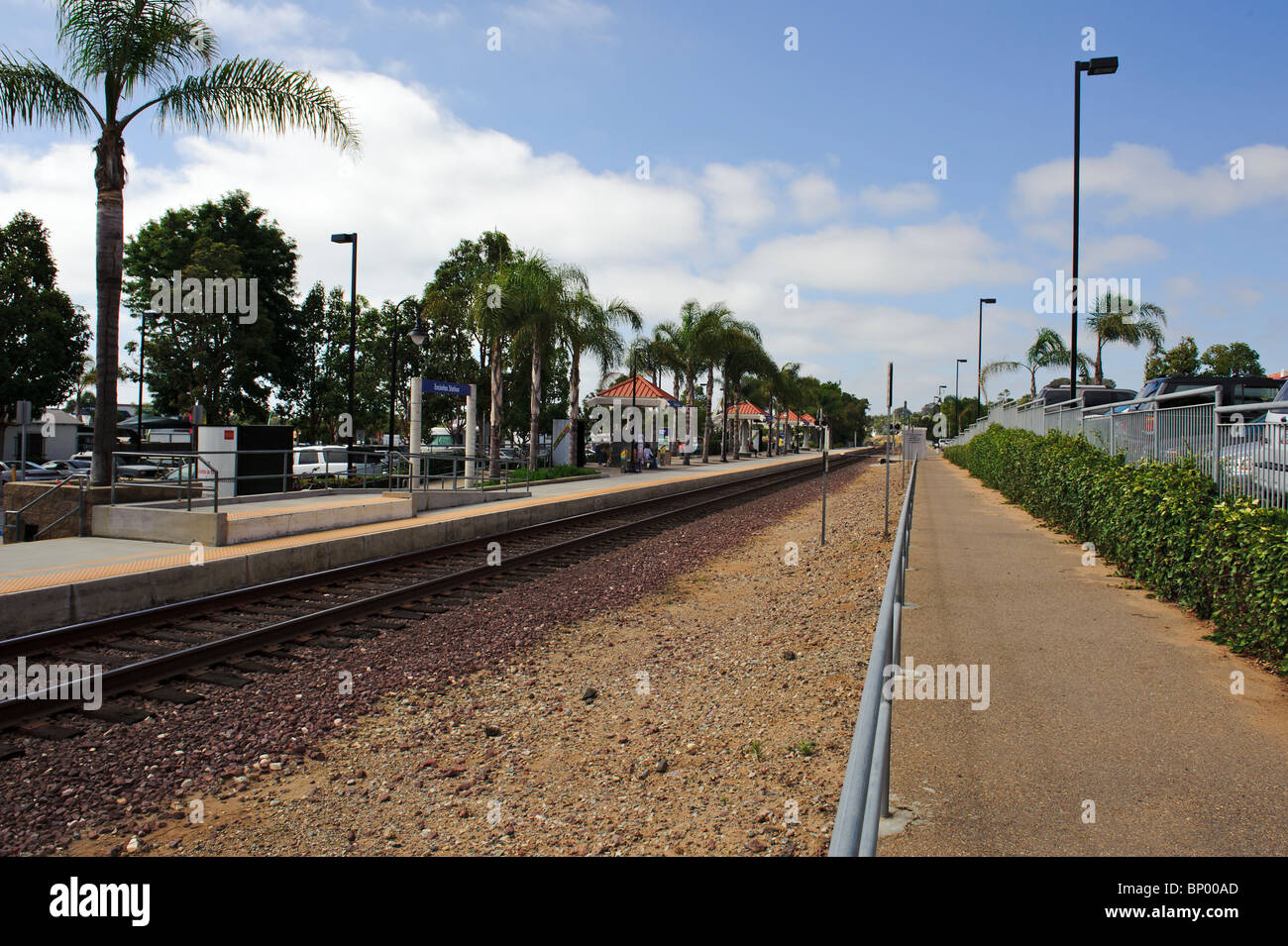 Encinitas, California, commuter train station Stock Photo - Alamy