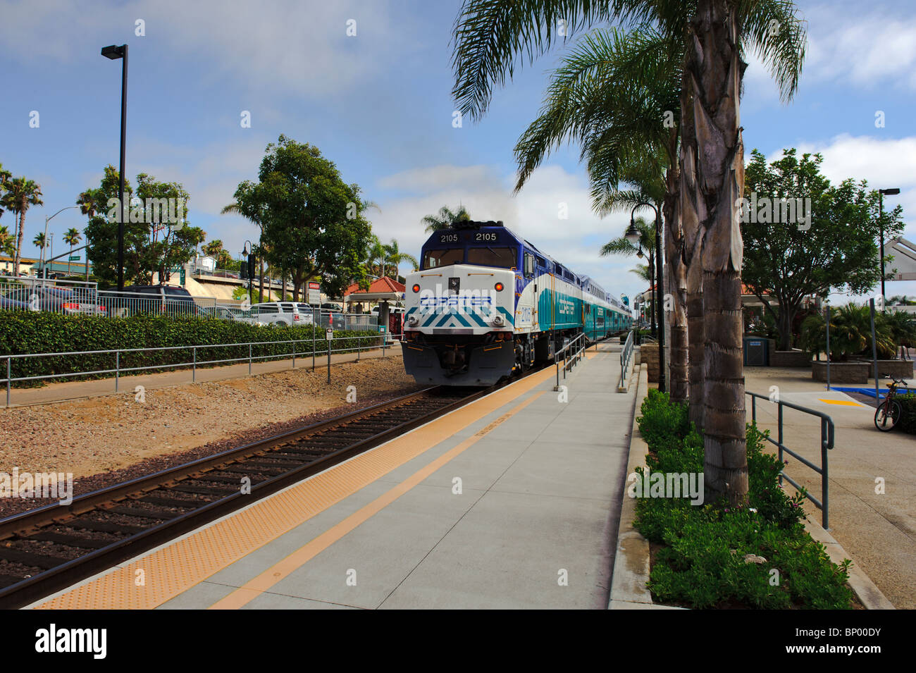 Encinitas, California, commuter train station Stock Photo - Alamy