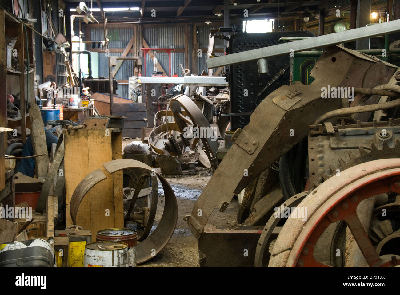Traction Engine workshop, Fielding, New Zealand New Zealand Stock Photo ...