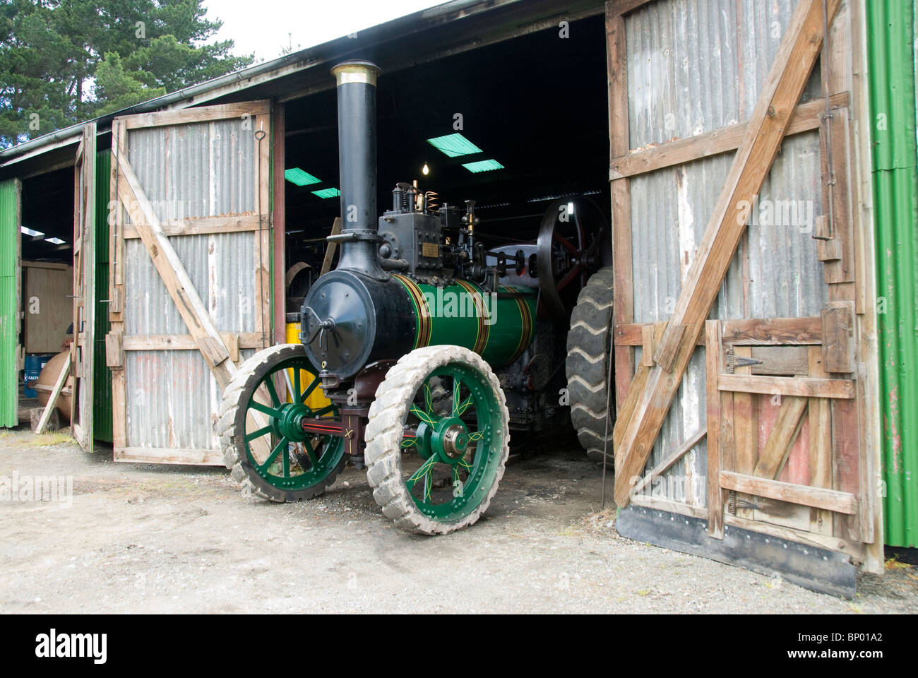 Traction Engine workshop, Fielding, New Zealand New Zealand Stock Photo ...