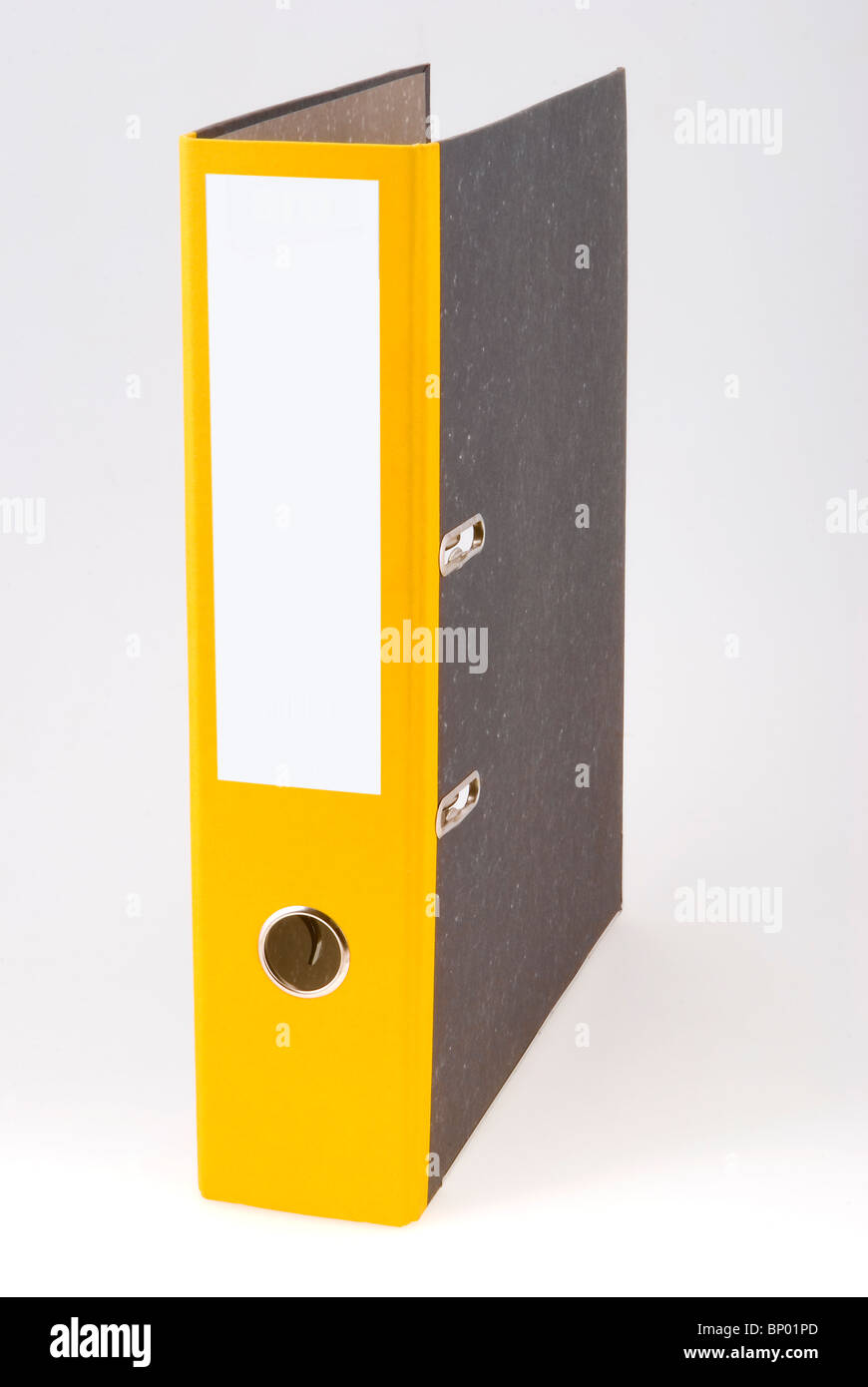 The empty Yellow binder standing alone Stock Photo - Alamy