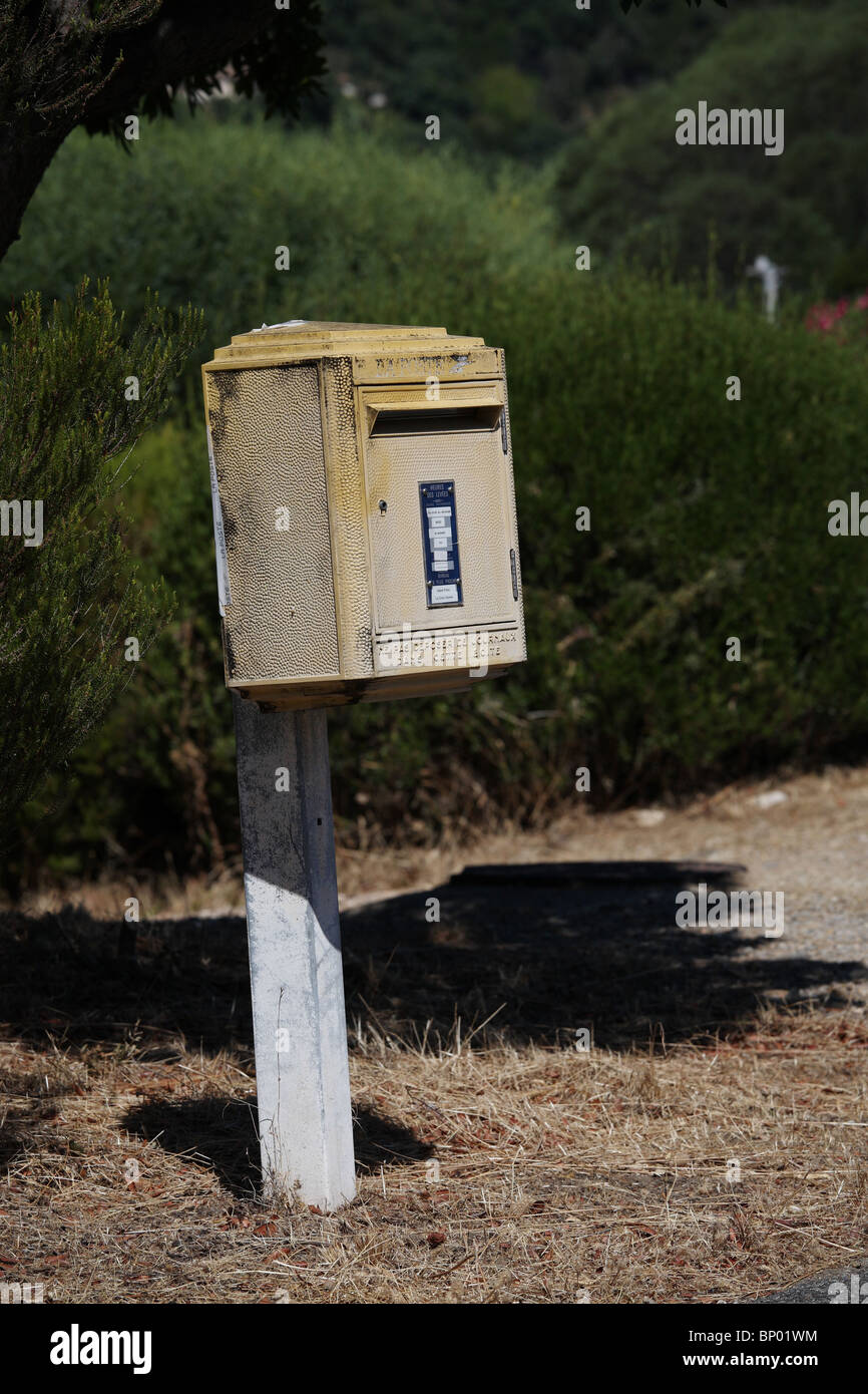 french post box in south of france Stock Photo - Alamy