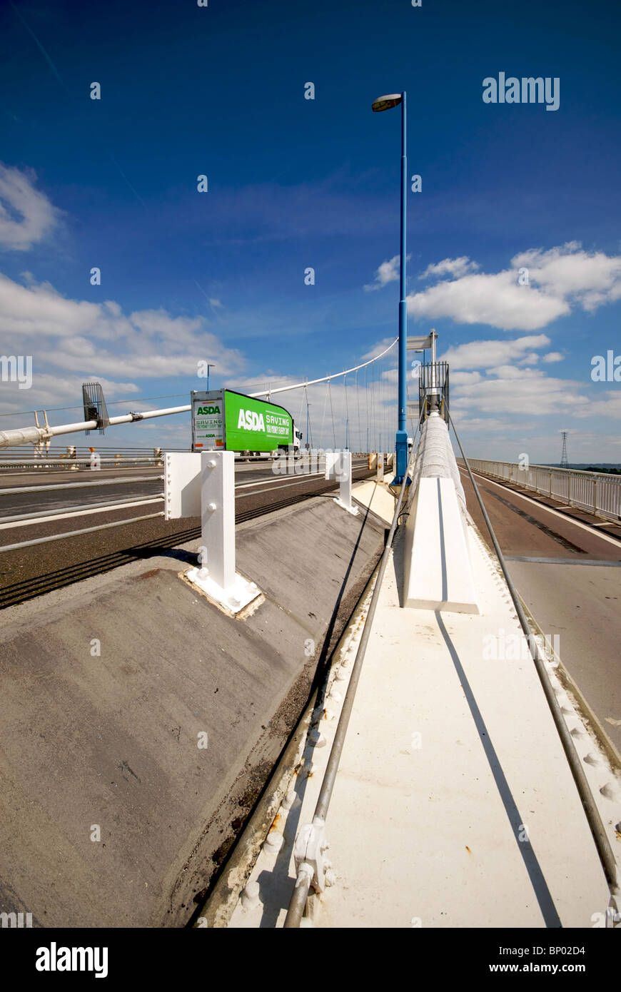 River Severn Bridge UK M4 Road Cycle Pedestrian Asda Lorry Stock Photo ...
