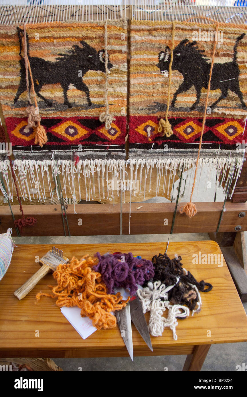 Africa, Namibia, Swakopmund. Karakulia Carpet Center, locally made wool ...