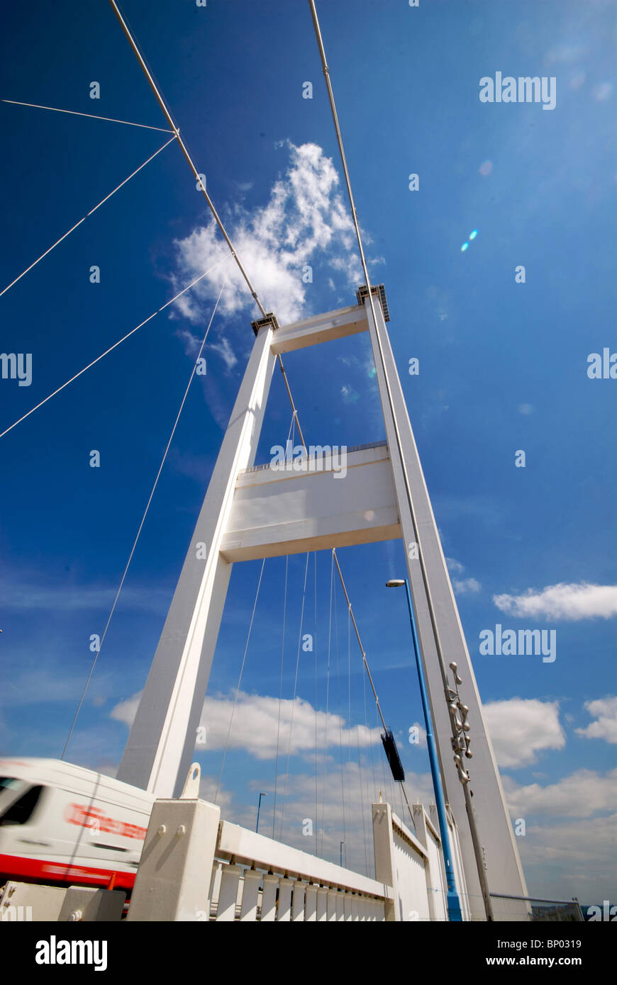 River Severn Bridge UK M4 Road Walk Cycle Way Stock Photo - Alamy