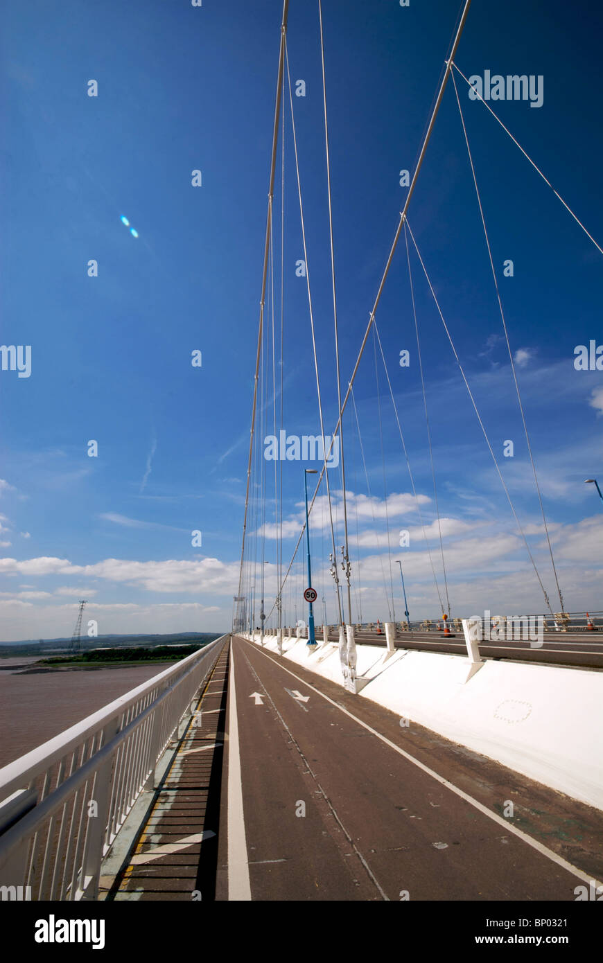 River Severn Bridge UK M4 Road Walk Cycle Way Stock Photo - Alamy