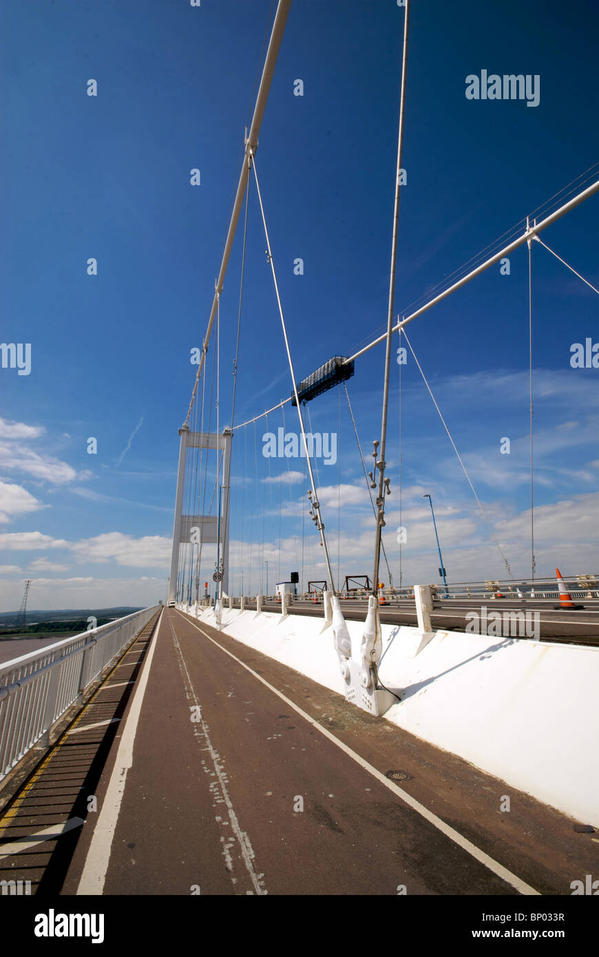 River Severn Bridge UK M4 Road Walk Cycle Way Stock Photo - Alamy