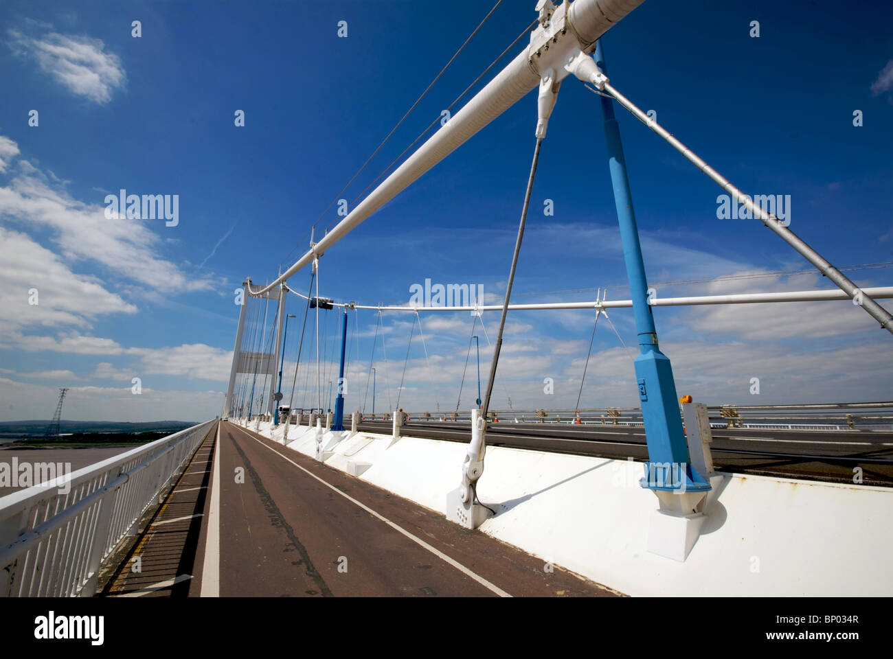 River Severn Bridge UK M4 Road Walk Cycle Way Stock Photo - Alamy