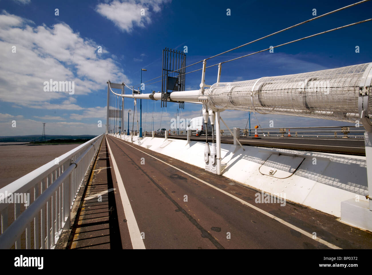 River Severn Bridge UK M4 Road Walk Cycle Way Stock Photo - Alamy