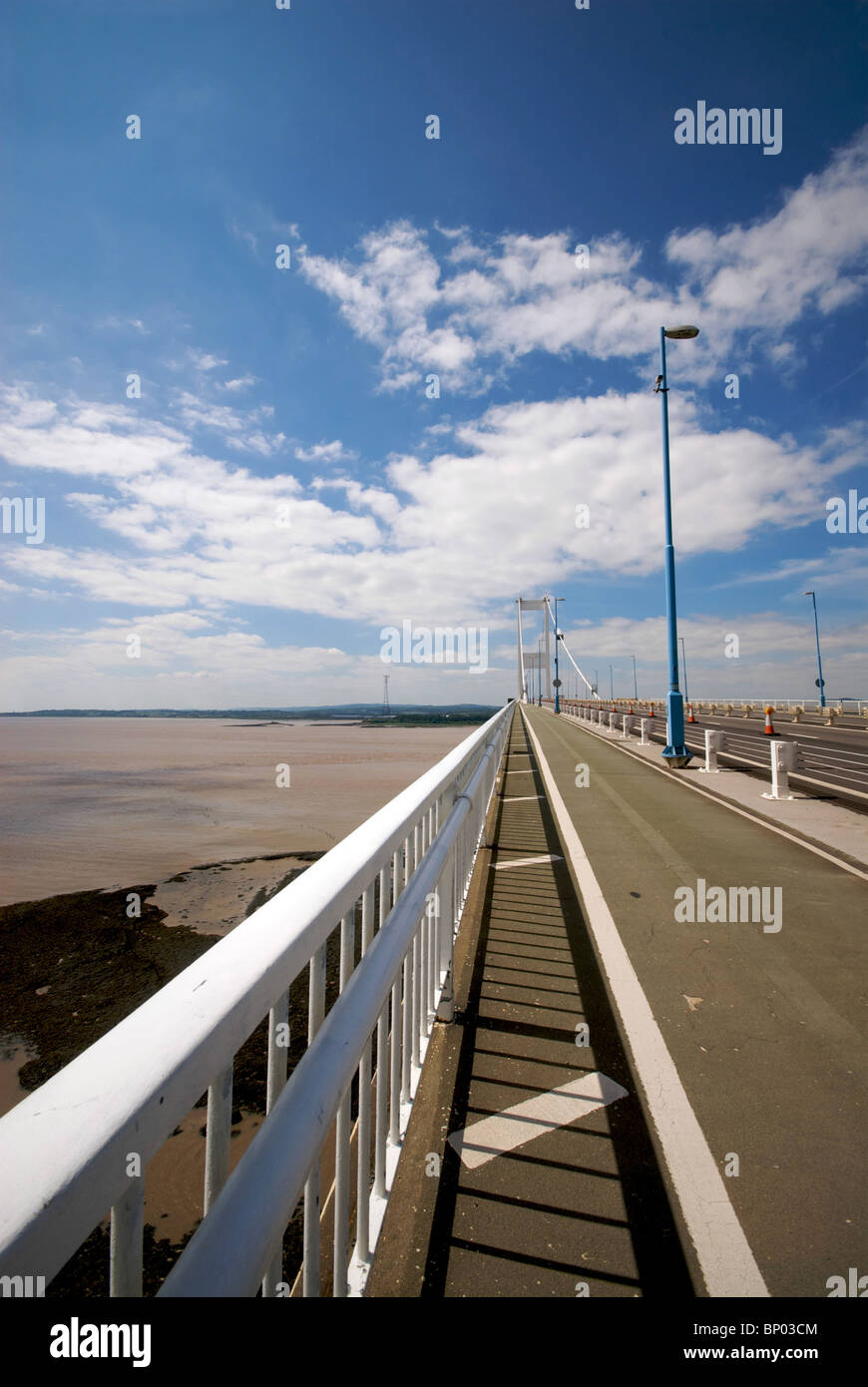 River Severn Bridge UK M4 Road Walk Cycle Way Stock Photo - Alamy