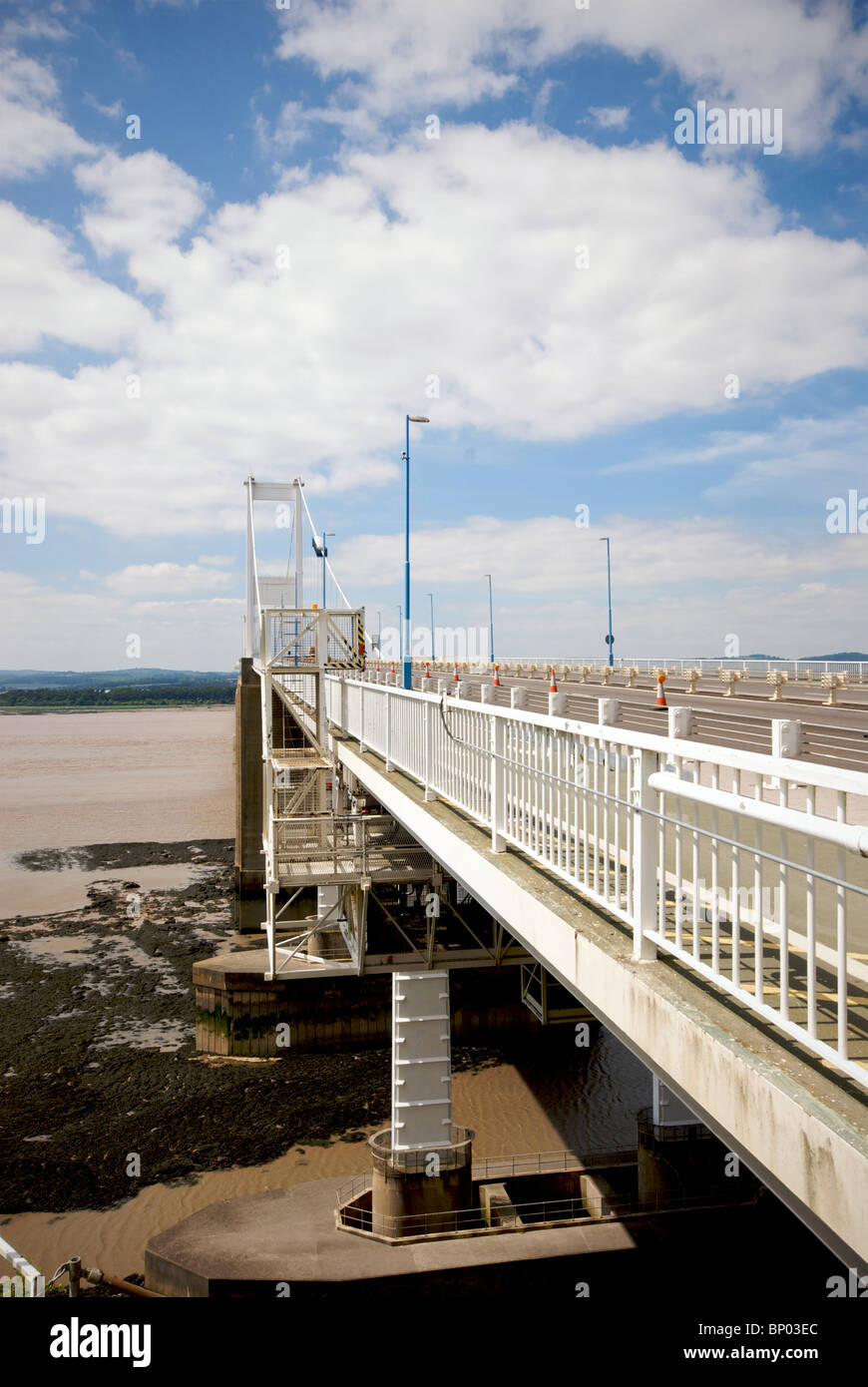 River Severn Bridge UK M4 Road Walk Cycle Way Stock Photo - Alamy