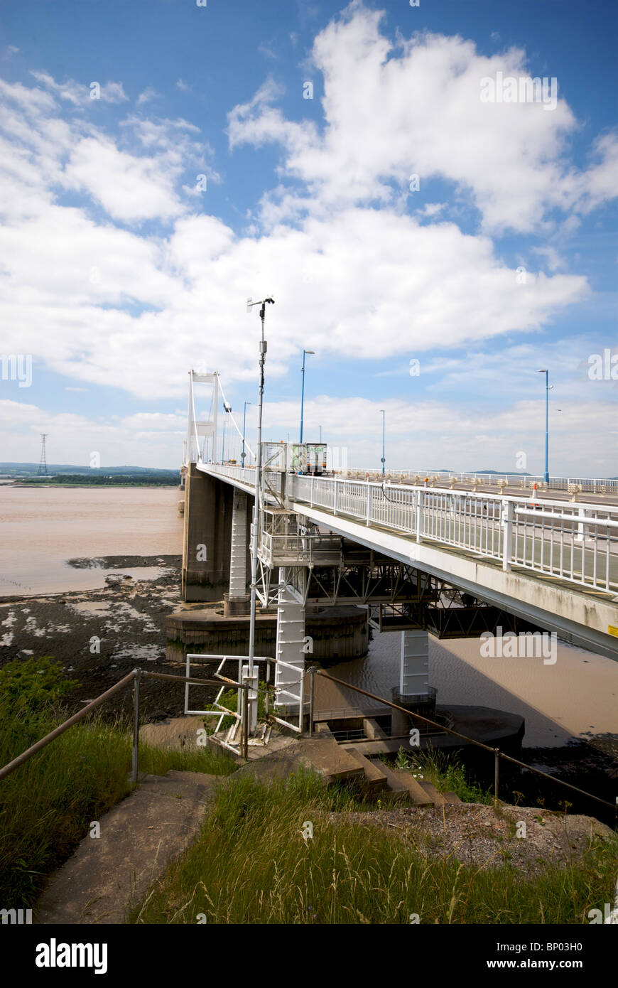 River Severn Bridge UK M4 Road Walk Cycle Way Gate Stock Photo - Alamy