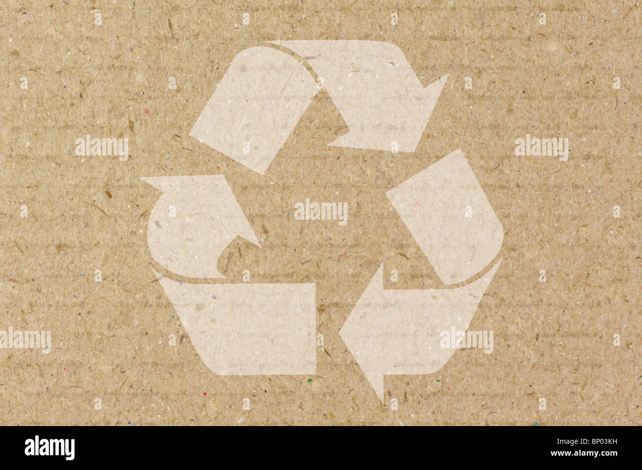 Recycling symbol cardboard Cut Out Stock Images & Pictures - Alamy