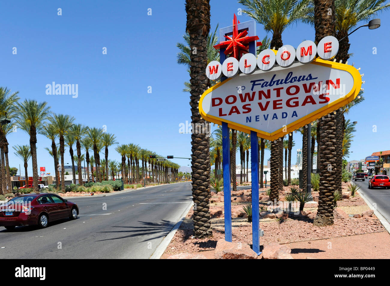 Famous Welcome to Downtown Las Vegas Nevada Sign Stock Photo - Alamy