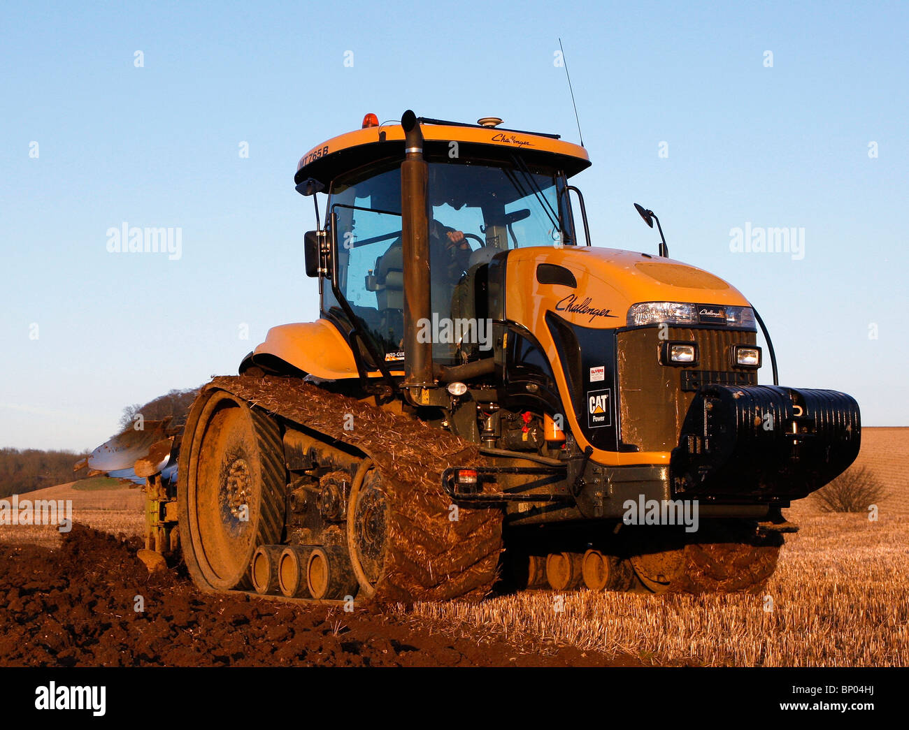 Caterpillar challenger tractor pulling reversible hi-res stock ...