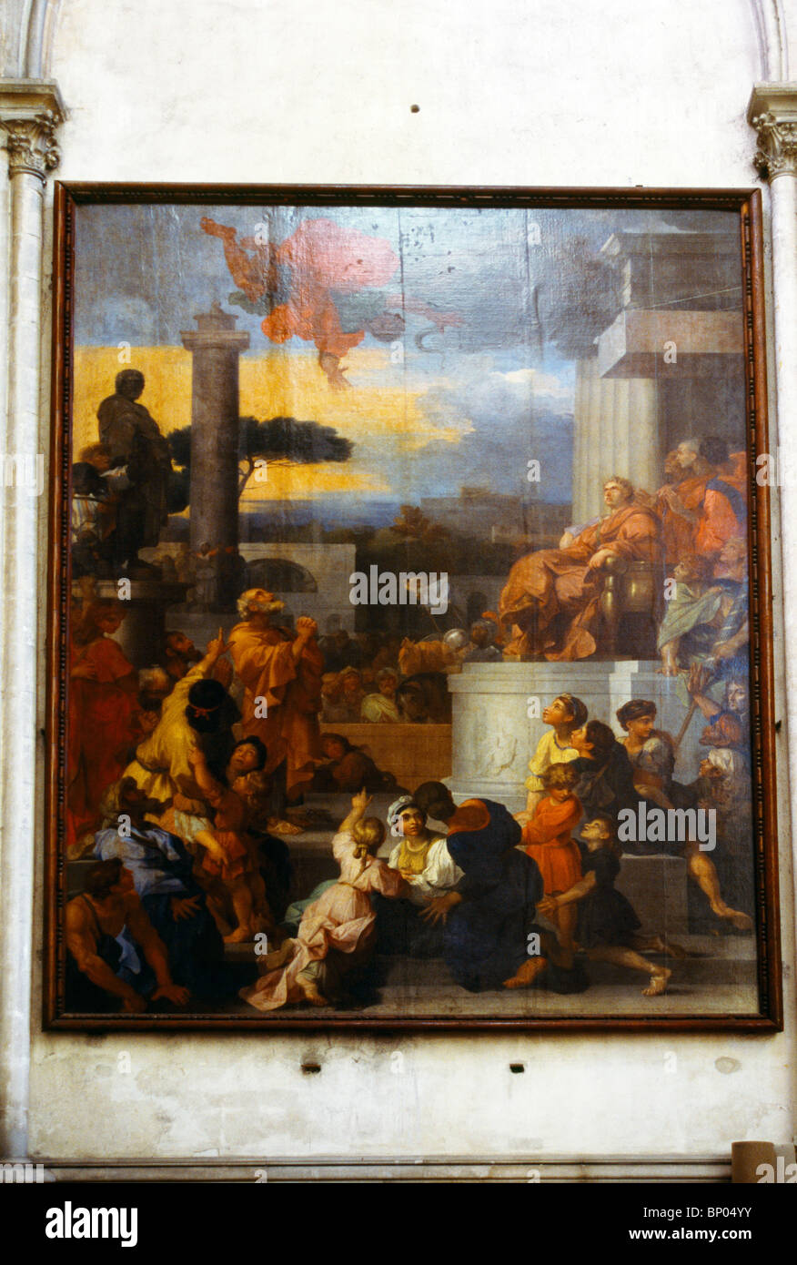 Montpellier France Cathedrale St - Pierre Painting Of The Fall Of Simon ...