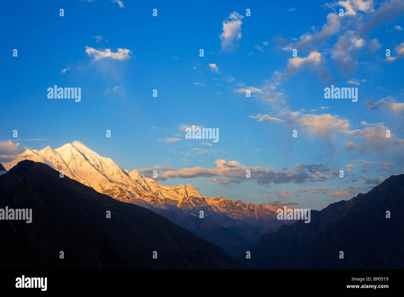 Pakistan - Karakorum - Hunza Valley - Rakaposhi mountain Stock Photo ...
