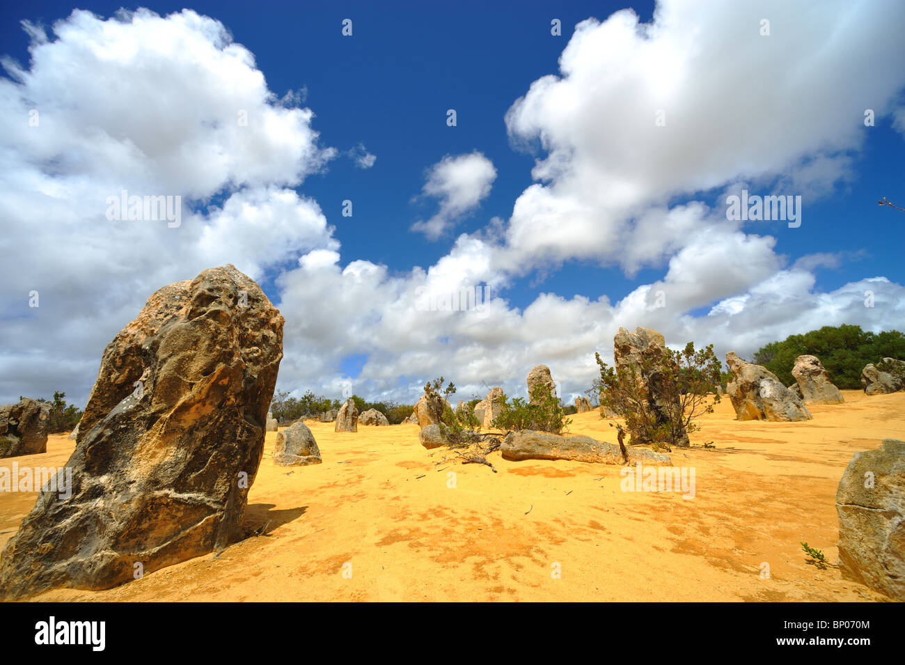 Pinnacles desert in Western Australia near the city of Cervantes Stock ...