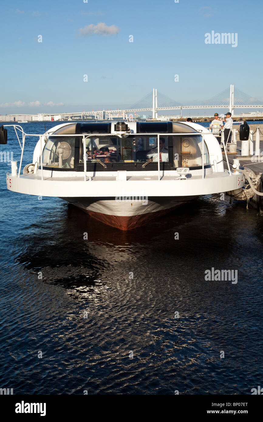 The "sea bus" is a ferry service that operates between Yokohama station ...
