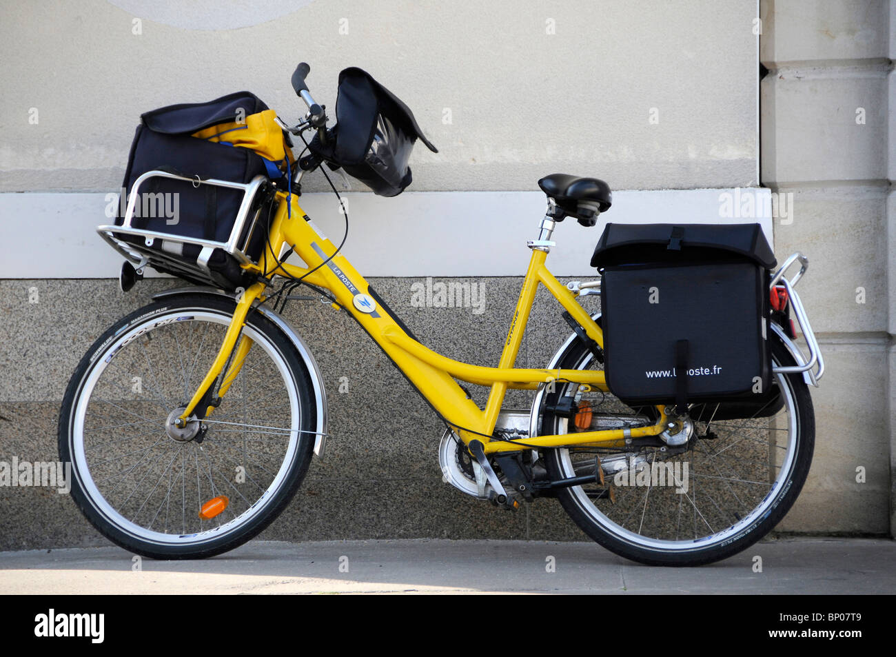 France, postman bicycle Stock Photo - Alamy