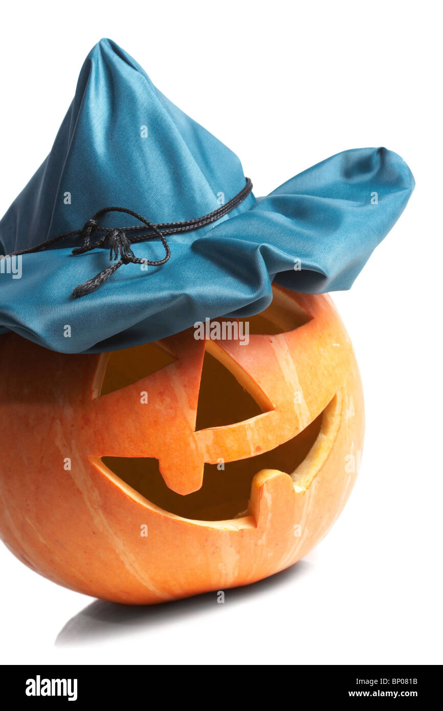 Creepy carved pumpkin face, with a smile Stock Photo - Alamy
