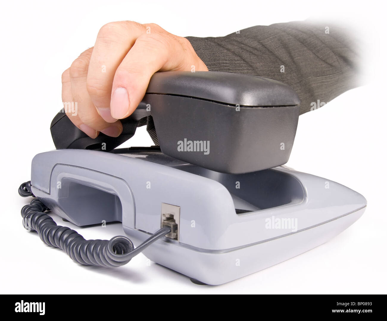 Receiver at her ear Cut Out Stock Images & Pictures - Alamy