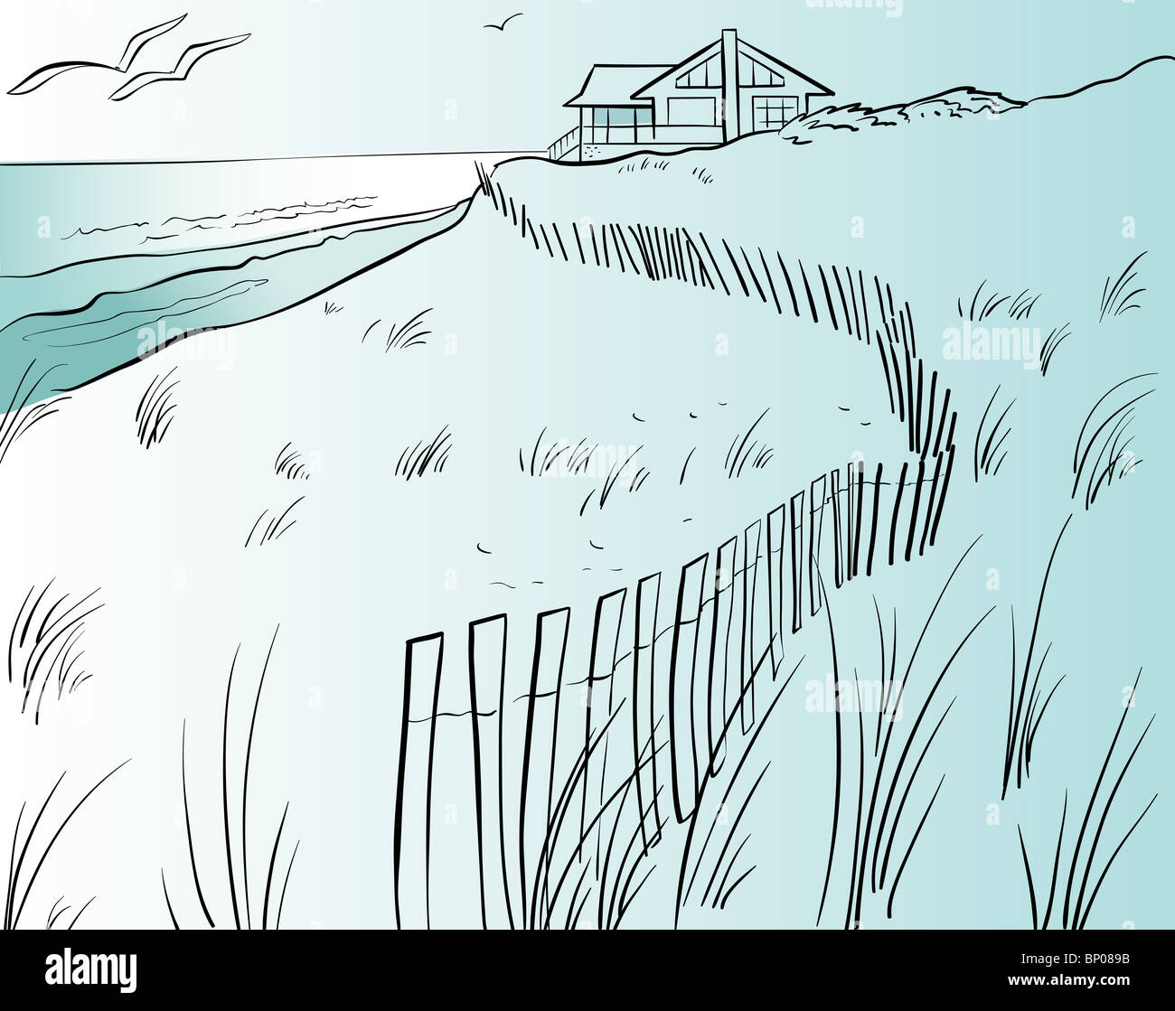 Cape cod house drawing hi-res stock photography and images - Alamy